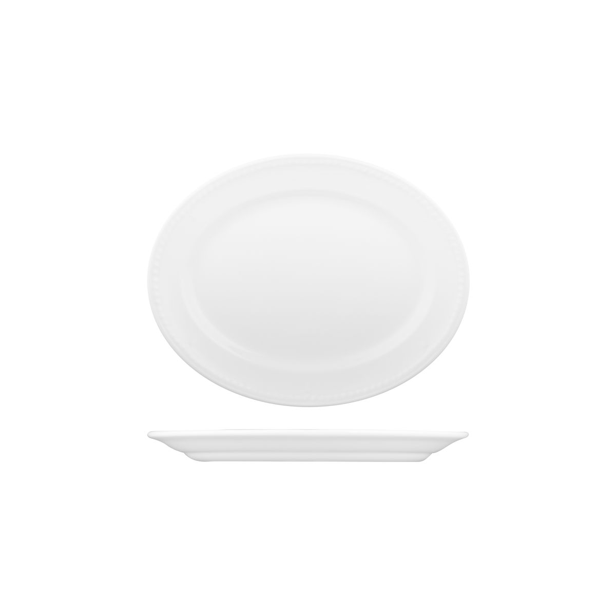 Buckingham Oval Plate, Oval Wide Rim Plate-203Mm - CWP Distributors